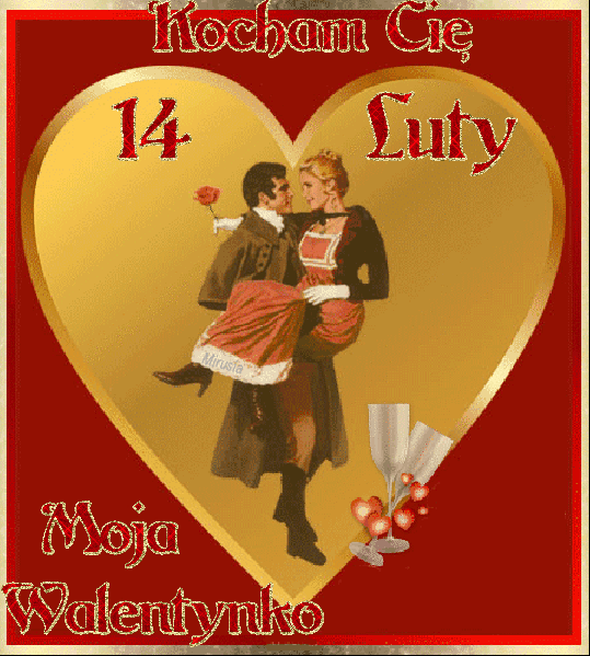 Kocham Cię moja Walentynko - Gify i obrazki na GifyAgusi.pl