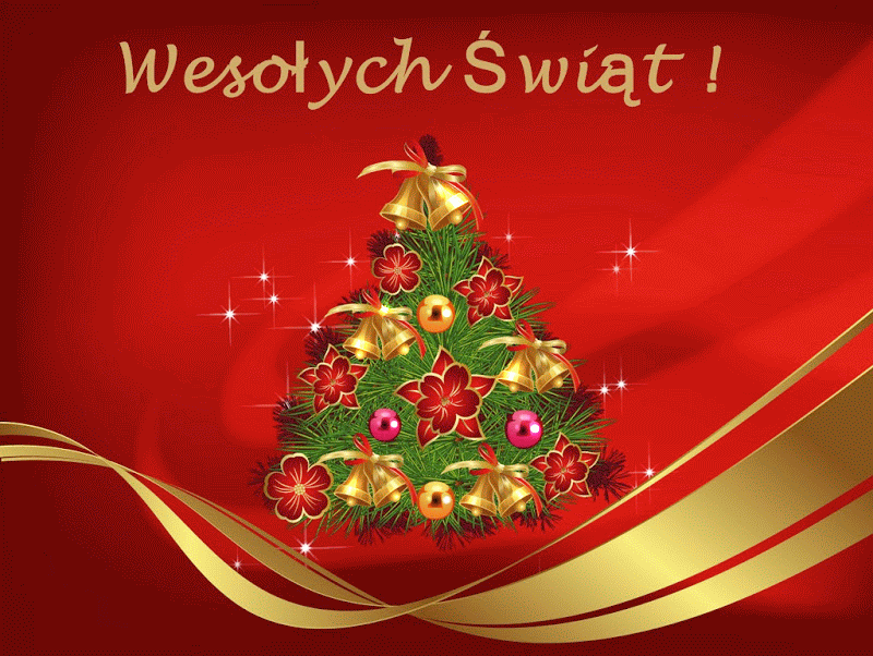 Przyozdobiona choinka z napisem Wesołych Świąt - Gify i obrazki na ...
