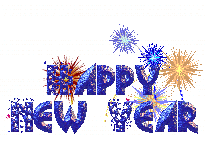 Brokatowy kolorowy napis Happy New Year - Gify i obrazki na GifyAgusi.pl