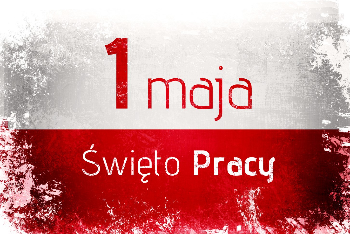 Obrazek z flagą Polski i napisem 1 maja Święto Pracy - Gify i obrazki ...