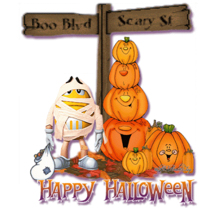 Cukierek MMs szczęśliwego Halloween - Gify i obrazki na GifyAgusi.pl