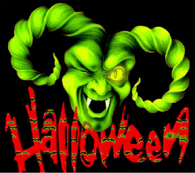 Zielony potwór Halloween - Gify i obrazki na GifyAgusi.pl