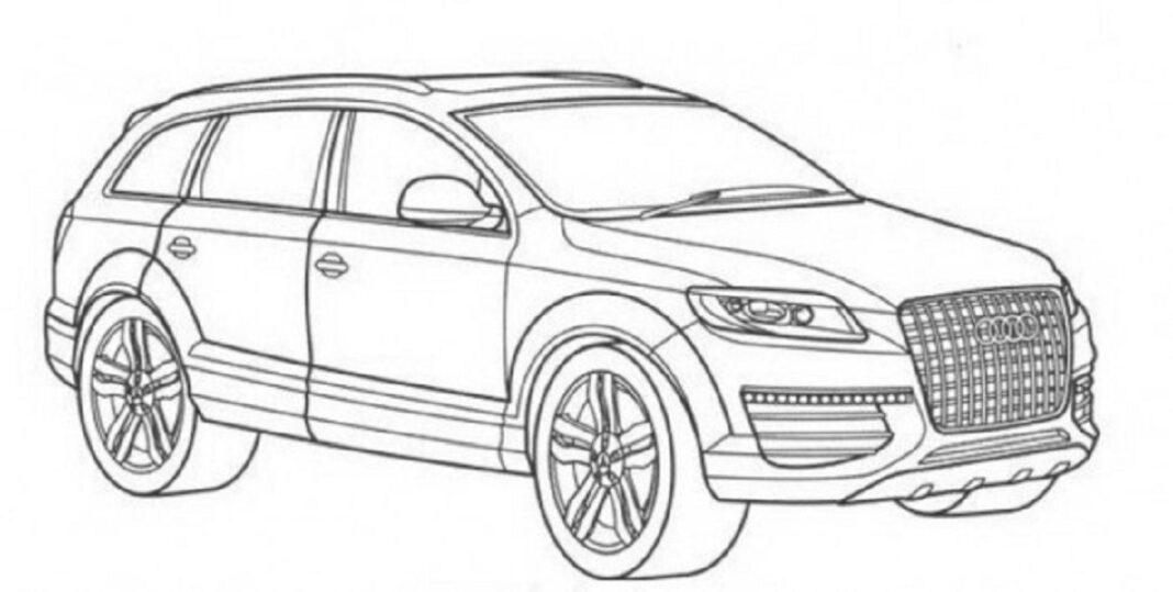 Kolorowanka Audi Q7 - Kolorowanki na GifyAgusi.pl