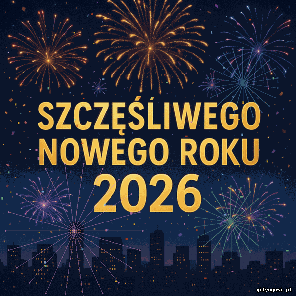 Gify Nowy Rok 2026 - Gify i obrazki na GifyAgusi.pl